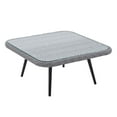 Modway Endeavor Square Rattan Outdoor Patio Coffee Table in Gray ...
