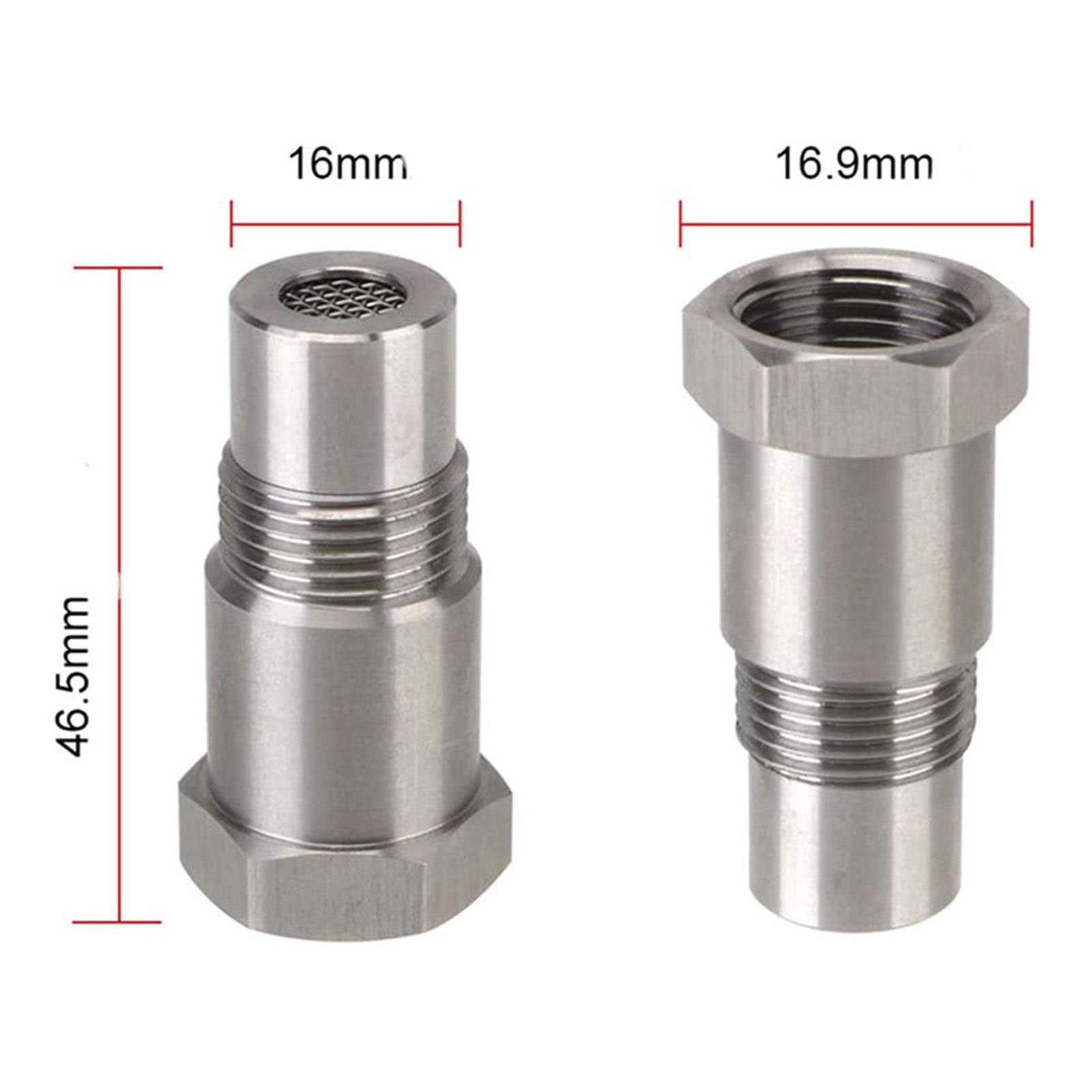 2 Threaded Coupling Stainless Steel Exhaust Extension Pipe – M18×1.5 ...