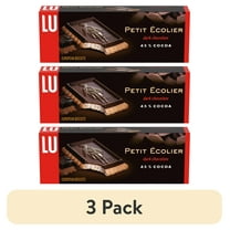 (3 pack) Lu Petit Ecolier European Dark Chocolate Biscuit Cookies, 45% ...