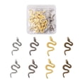 36Pcs 4 Colors Tibetan Style Alloy Big Pendants Snake Shape Mixed Color ...