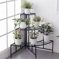 3 Tier Stair Style Vertical Steel Planter Shelves, Large Flower Pot ...