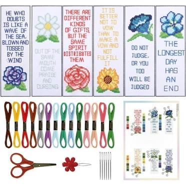 A Bundle of 6pcs 14ct and 6 pcs 18ct aida Cloth Bookmark to Cross ...