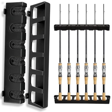 Wall Mounted Fishing Rod Holder, EEEkit EVA Vertical Fishing 6 Rod ...