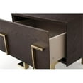 Modrest Moontide 1-Drawer Modern Wood Nightstand in Smoked Ash Brown ...