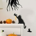 Fridja Halloween Black Cat Door Corner Sign Cat Silhouette Black Cat ...