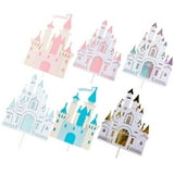 6Pcs Multi-Layer Castle Cake Toppers Assorted Colors Princess ...