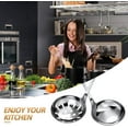 Ludlz 1/2PCS Slotted Spoon and Soup Ladle Set Stainless Steel ...