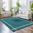 Area Rug 3x5ft Solid Color Washable Area Rugs for Living Room Turquoise ...