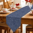 Navy Blue Table Runner Linen Burlap Table Runner 120 Inches Long ...
