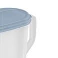 1 Gallon Clear Plastic Pitcher 4 Pack Light Blue Flip top Spout Comfort ...