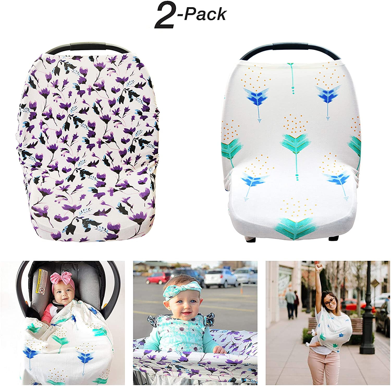 Baby Car Seat Cover For Babies | 6 in 1 Use | Nursing Cover | Shopping ...