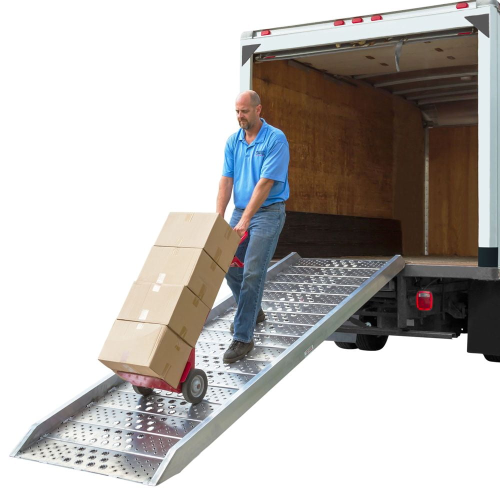 10' Aluminum Box Truck Walk Ramp for 10-36in Load Height - Walmart.com