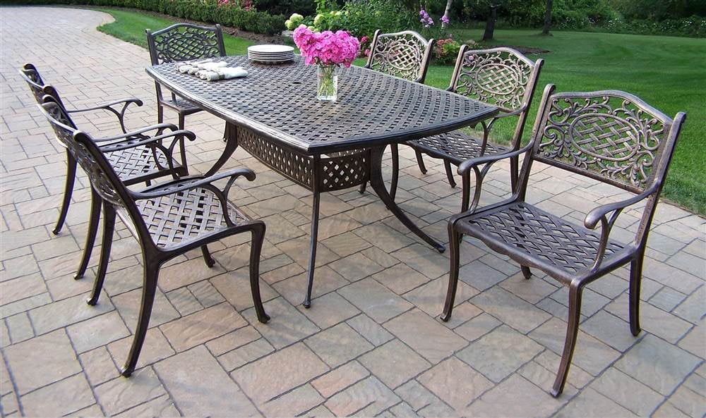 Mississippi 7 Pc Dining Table Set in Antique Bronze - Oxford - Walmart.com