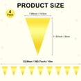 4-Pack Triangle Pennant Banner Flag Gold Metallic Fabric Bunting Party ...