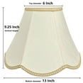 TooToo Star Lamp Shade, 6" x 13" x 9.25" Bell Shaped Scalloped Beige ...