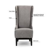 22" Wide Wing Back Chair, Modern Tufted Upholstered Accent Chair with ...
