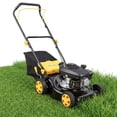 16" Gas Push Lawn Mower, 3 in 1 Self Propelled Lawn Mower with 45L ...