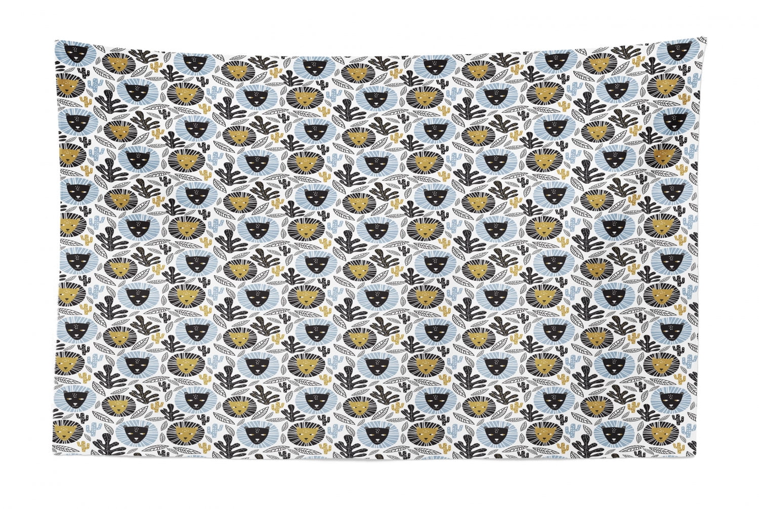 Exotic Tapestry, Repeating Pattern of Silhouette Style Palm Trees ...