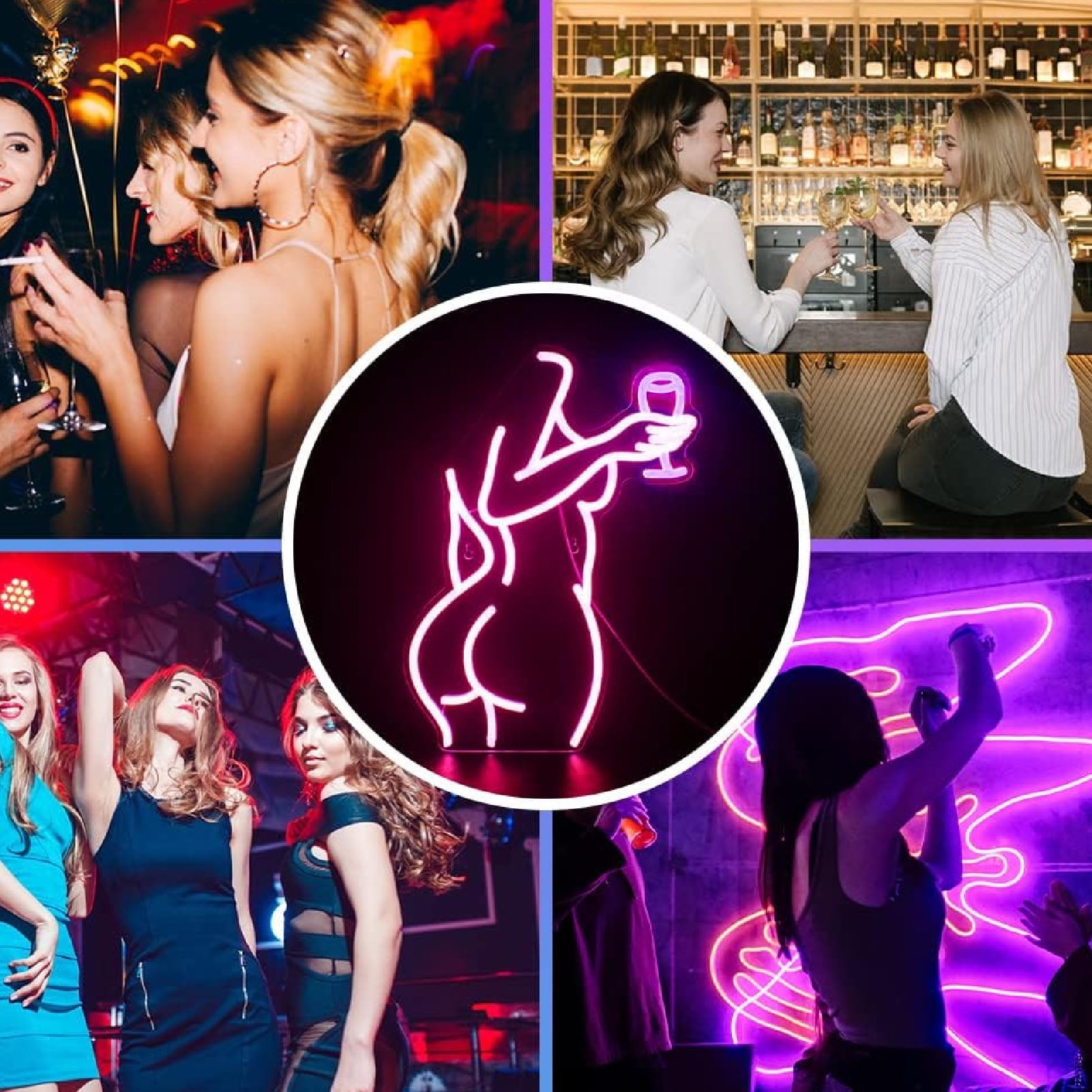 Click here for Zaqw Led Neon Pink Lady Sign  Dimmable Decorative... prices