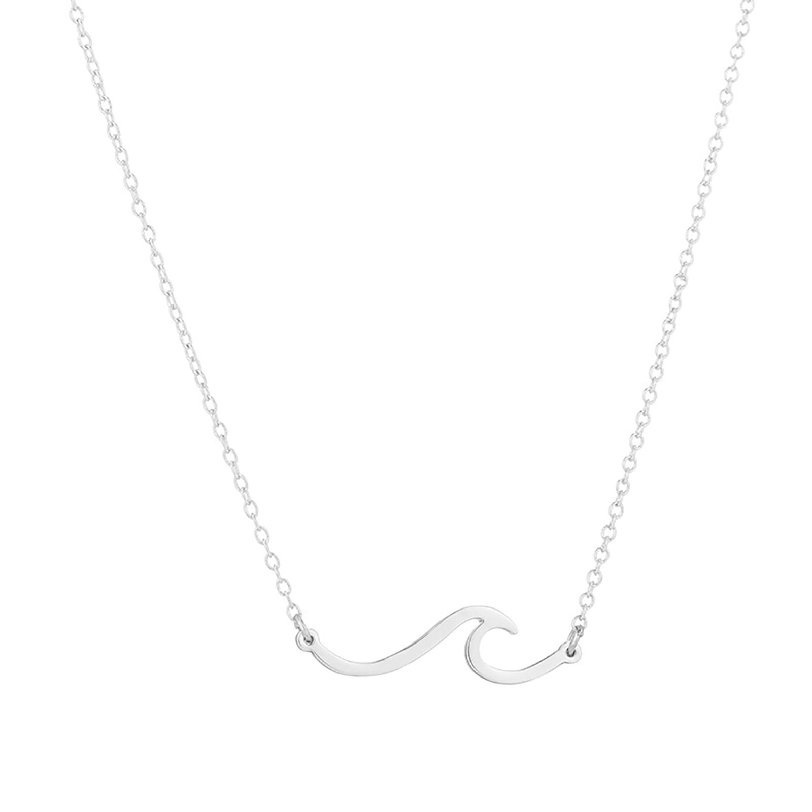 Click here for Vivavault Yfn Silver Ocean Pendant Choker Necklace... prices