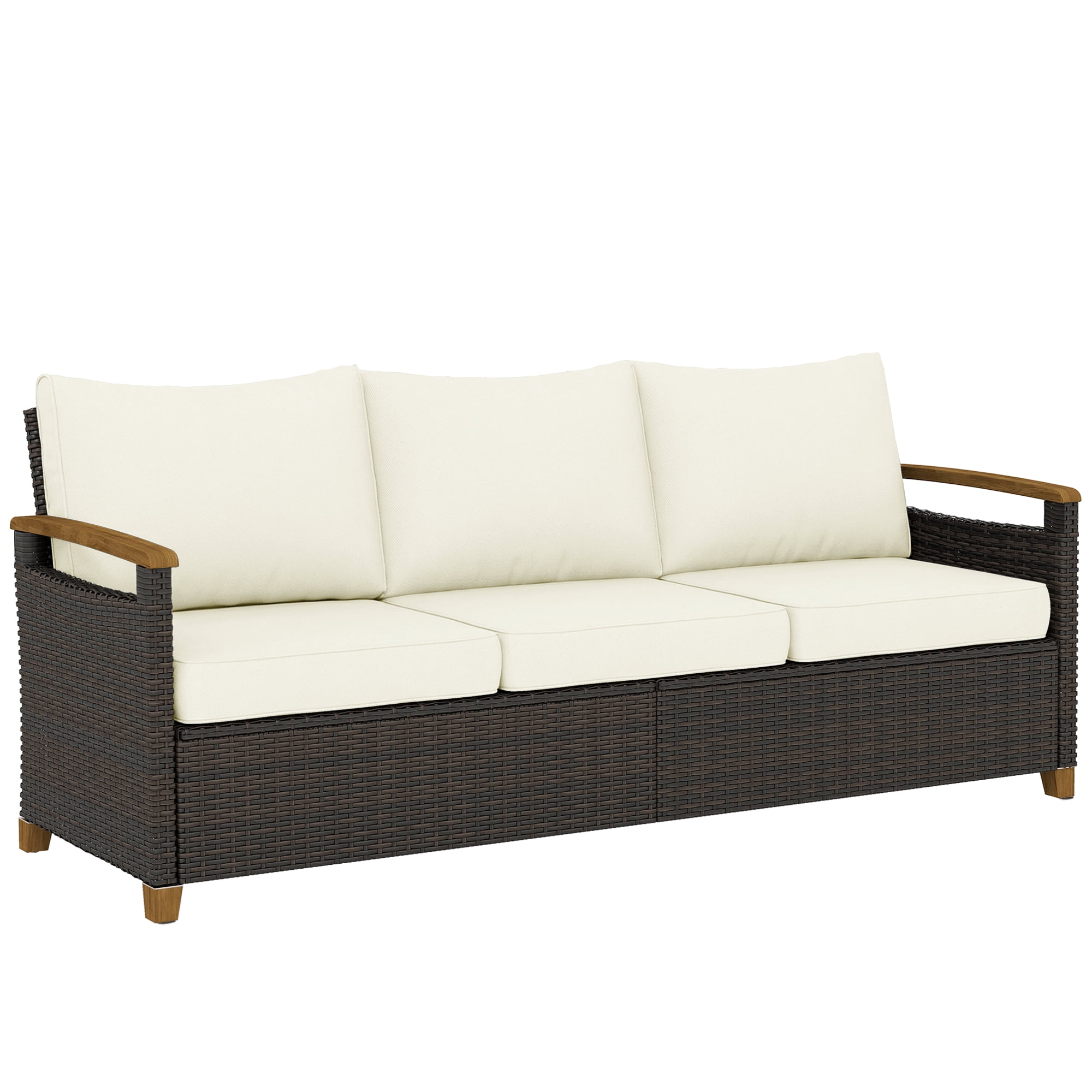Click here for Outsunny 3 Seater Outdoor Couch Sofa With Cushione... prices
