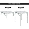 Free Shipping! Lineslife Small Square Folding Table 2 Feet Adjustable ...