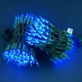 JINYUN-200 Blue Christmas Lights, Pack of 2 Strands of 21 ft 100 Count ...