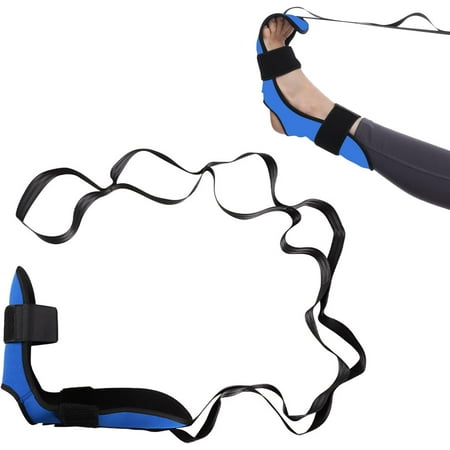 SHAR 145cm Blue Elastic Rehabilitation Yoga Strap with Buckles Ligament ...