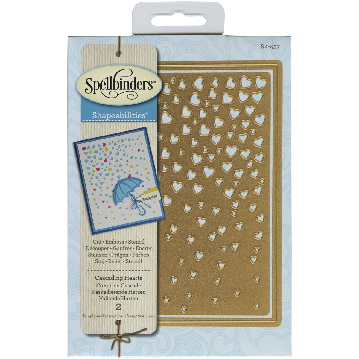 Spellbinders S4-457 Shapeabilities Cascade Hearts Die Cuts Multi ...