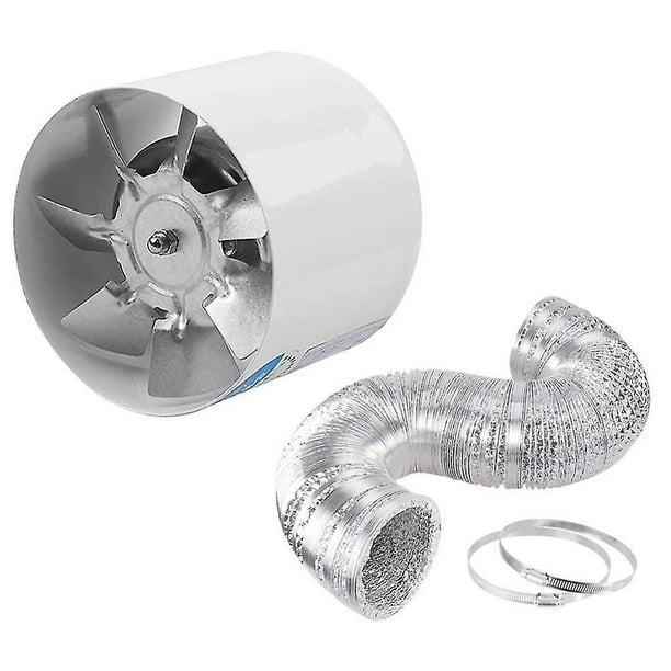 4 Inch Inline Duct Fan Air Ventilator Metal Pipe Ventilation Exhaust ...