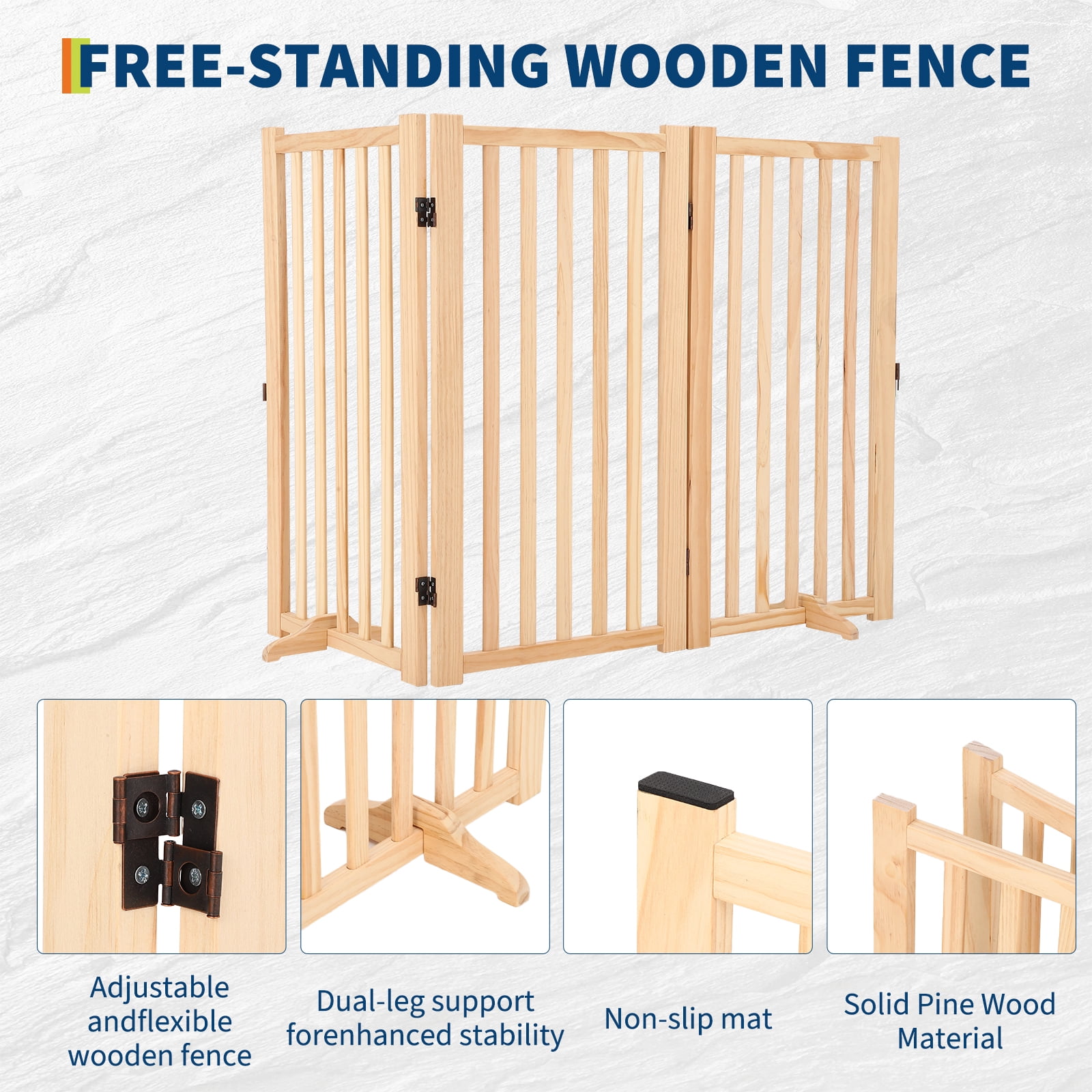 Click here for Glorystar Paint-Free Wooden Freestanding Dog Gate... prices