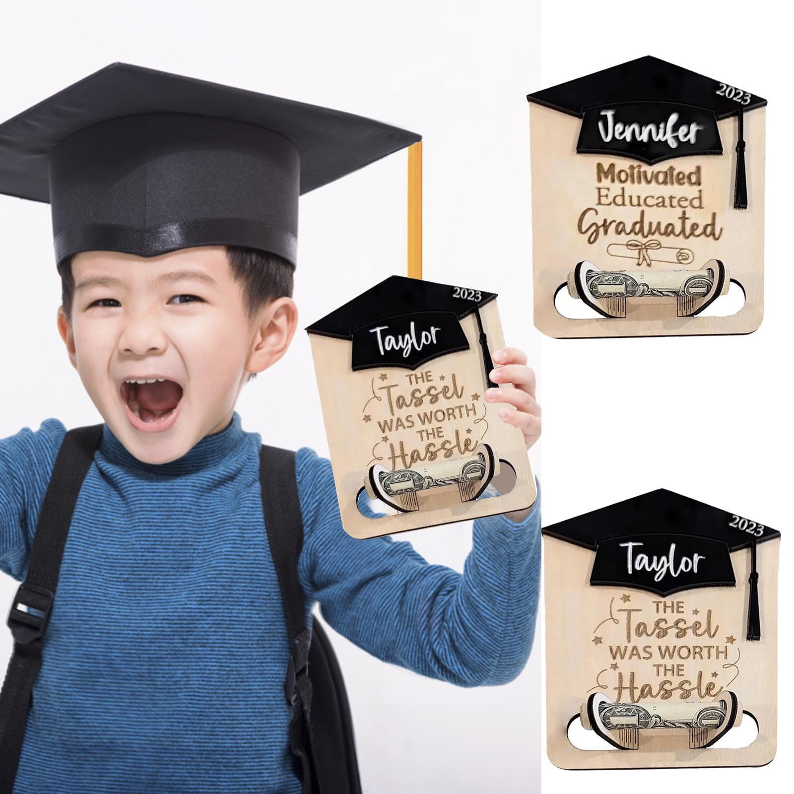 2023 Wooden Graduation Wallet Gives Her Graduation Gift Wooden Crafts ...