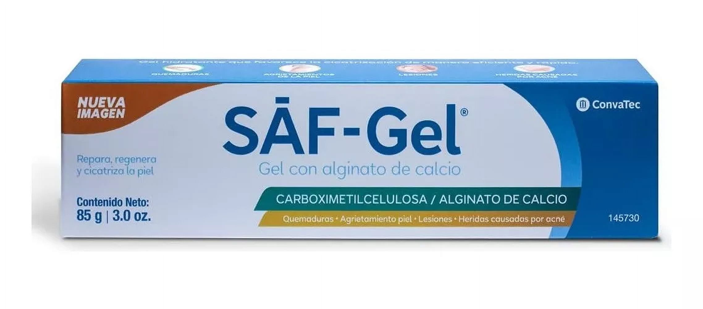 Convatec Saf-Gel, Crema de Alginato de Calcio y Sodio Tubo con 85 Gramos, Promueve la ...