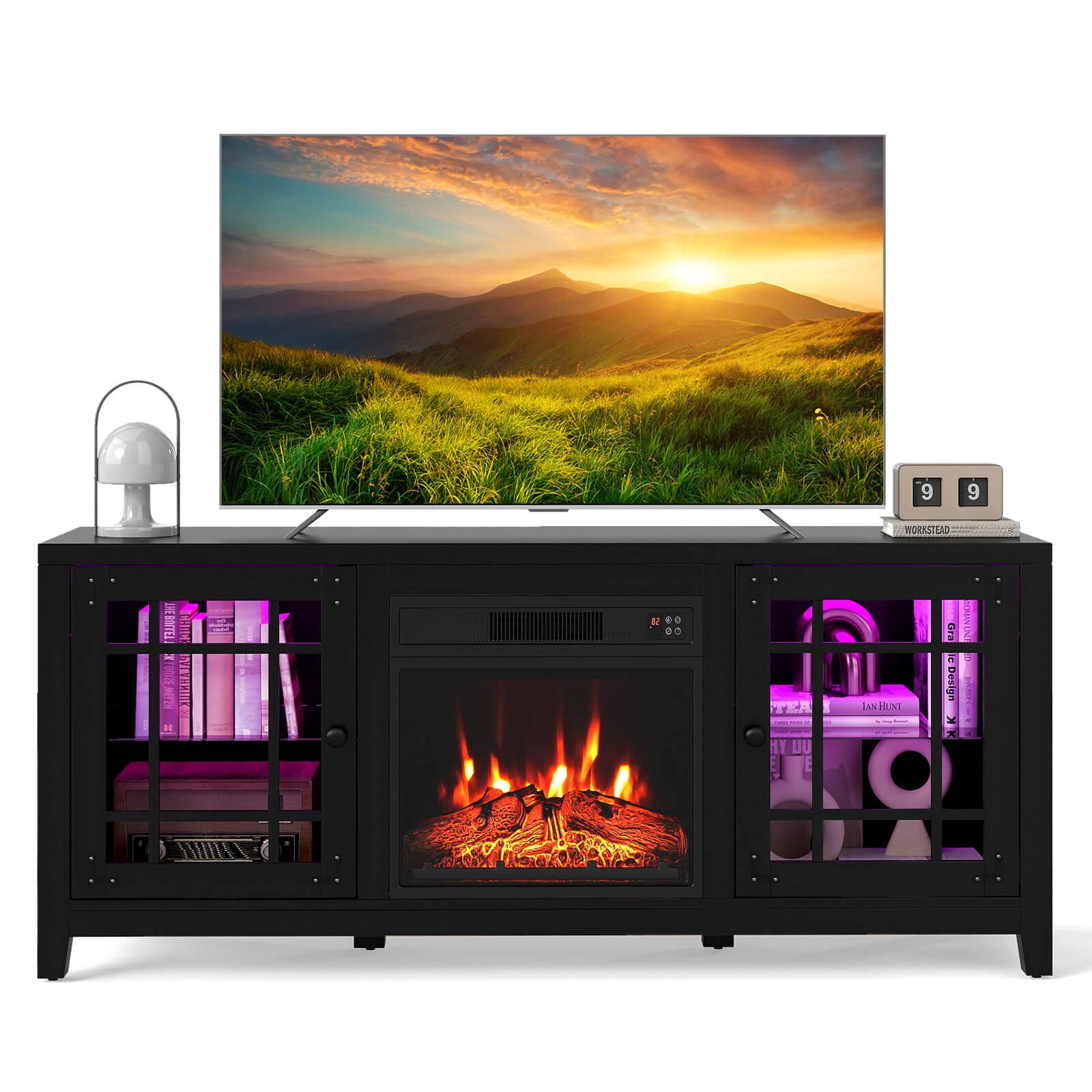 Click here for Costway 58 Fireplace Tv Stand With Led Lights & 18... prices