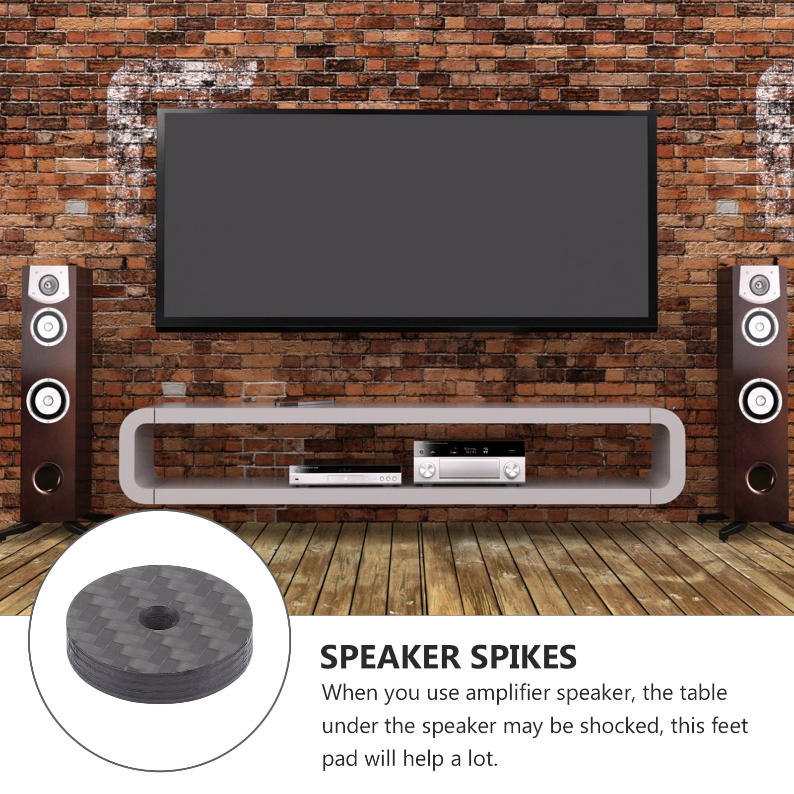 Buy Frcolor Speaker Feet Isolation Spikes Pads Pad Mats Base Turntable ...