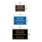Classic Framed Please Wash Your Own Cups and Dishes Sign (White ...