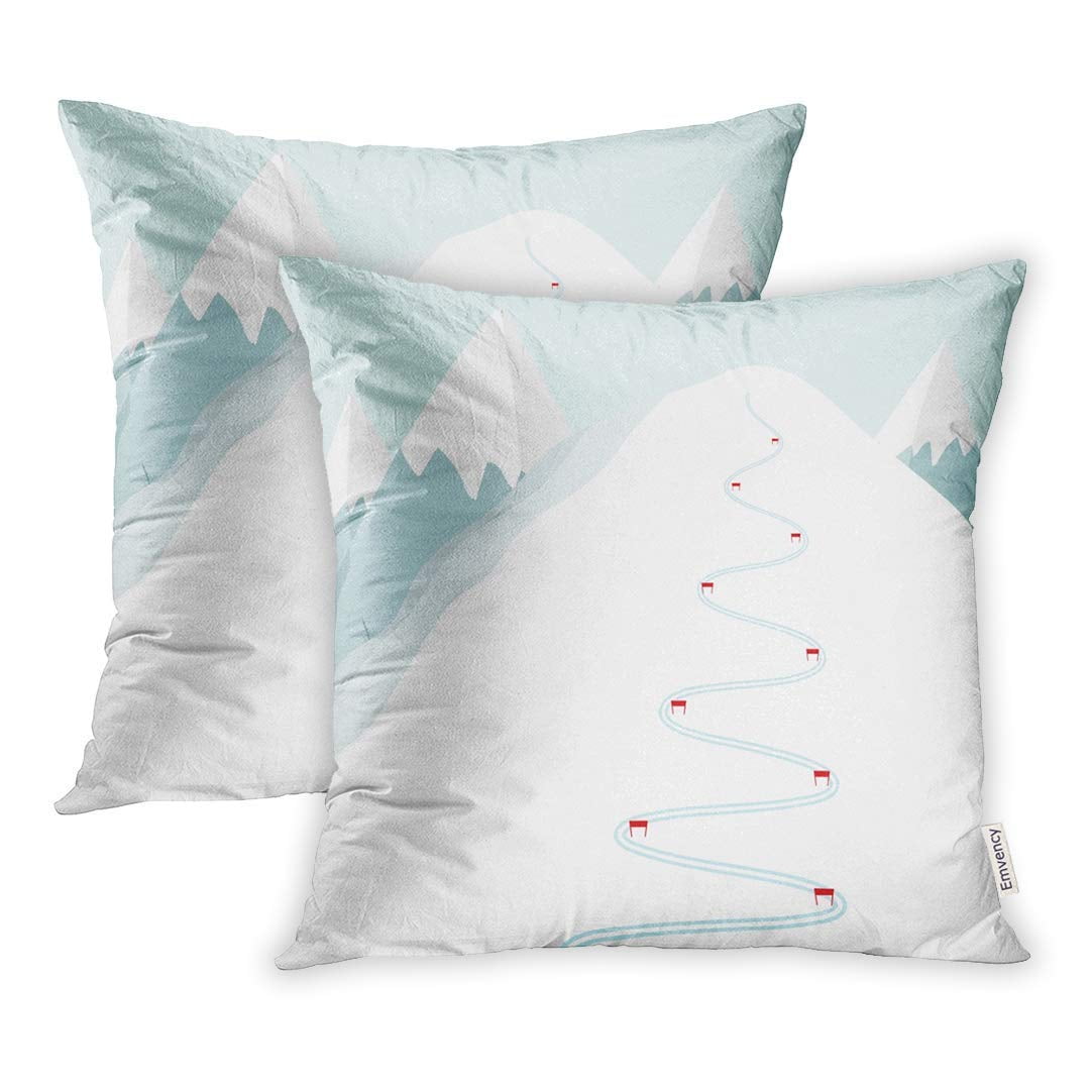 Click here for Erehome Blue Winter Cartoon Ski Track On Snow Moun... prices