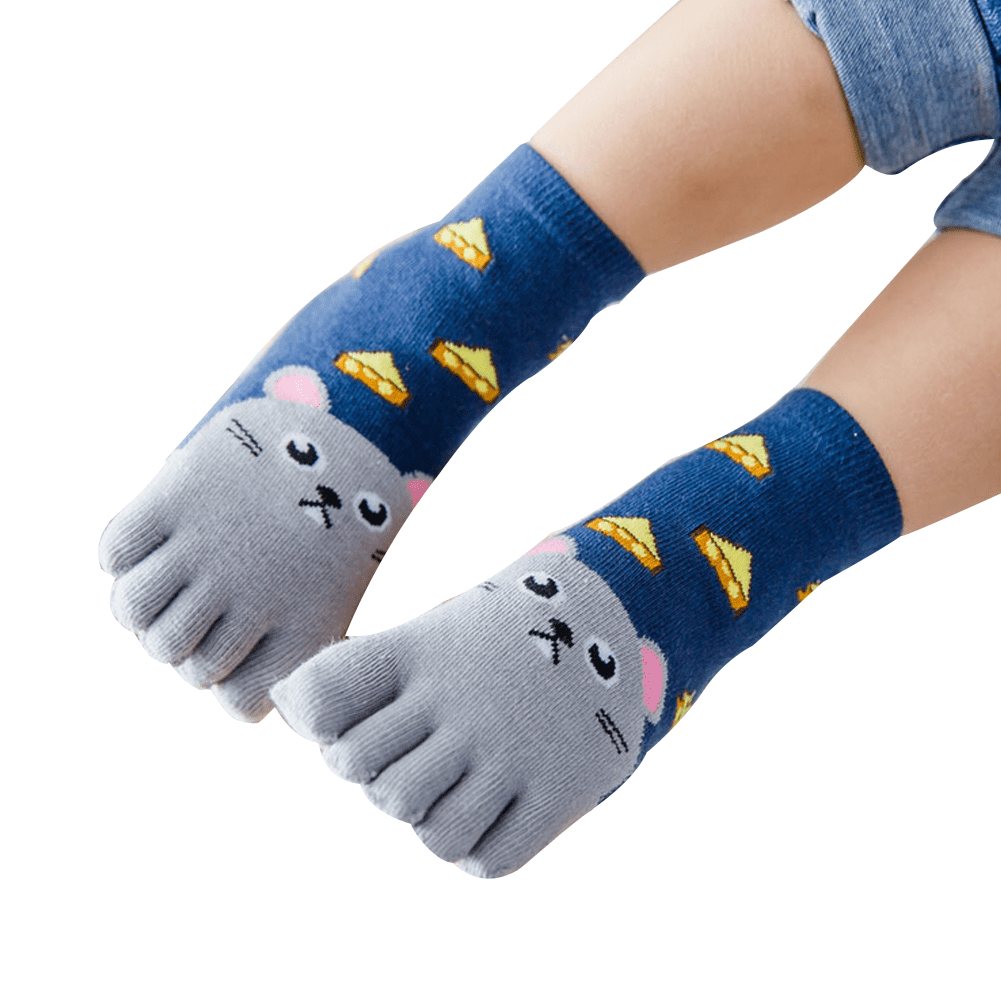 Click here for Gupgi Children Cotton Five Fingers Socks Cute Cart... prices