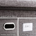 Storage Chest Boxes Gray S(3-Pack) Foldable Linen Fabric Home ...