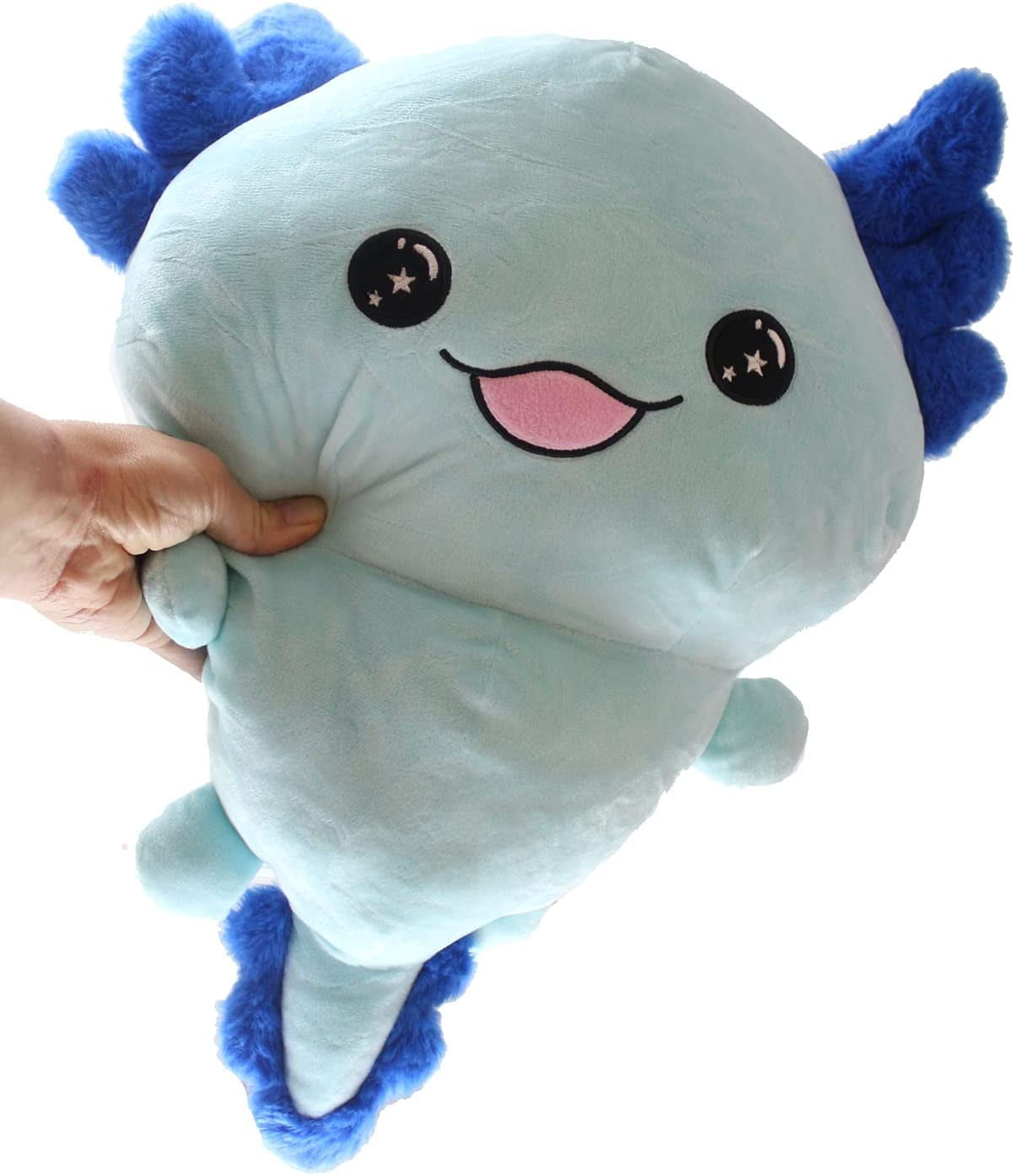 1 BLUE Large 19" Axolotl Plush Stuffed Animals- Adorable Walking Fish ...