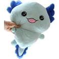 1 BLUE Large 19" Axolotl Plush Stuffed Animals- Adorable Walking Fish ...