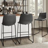 Waleaf 30 inch Bar Stools Set of 4,Counter Height Bar Stools with Back ...