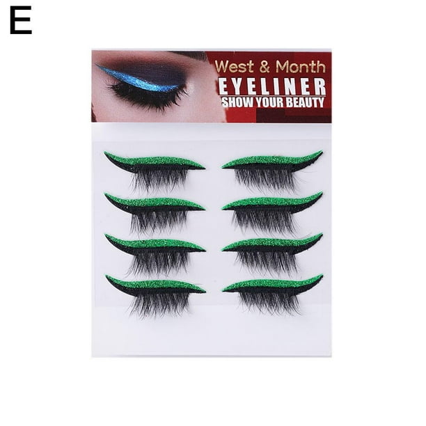 2 In 1 Eyeliner False Eyelashes Sticker Double Eyelid Patch Reusable ...