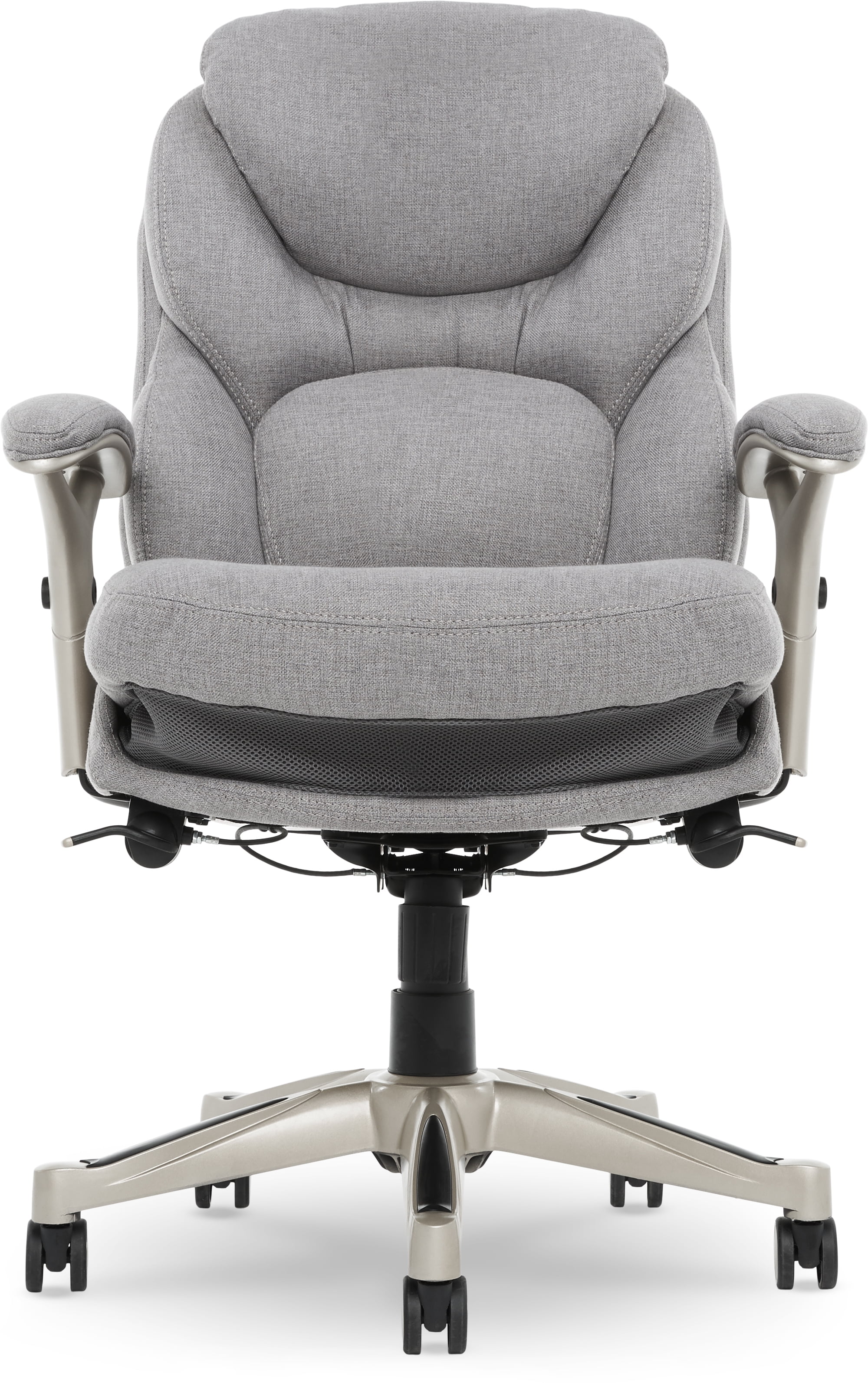 Serta Fabric Executive Office Chair Back in Motion Tech Lumbar Support Light Gray Walmart