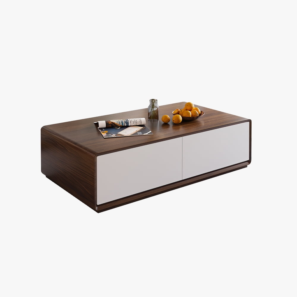 51.18 in. Walnut/Oak Rectangular Wood Coffee Table - Walmart.com