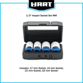 HART 1/2-inch Non-Marring Impact Socket Set (4-Piece), Metric Sockets ...