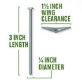 (5 pack) Hillman Toggle Bolts, 1/4 x 3", Steel, Multi-Material, 90 lbs ...