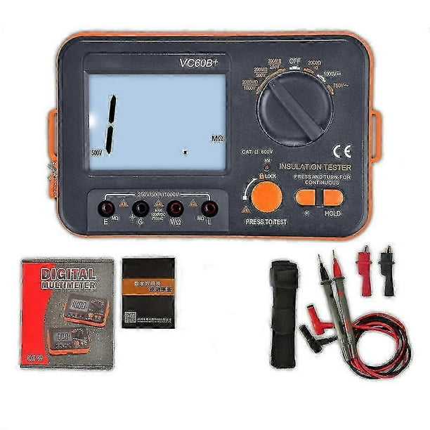 Megger Megohm Meter 250v 500v 1000v - Digital Insulation Resistance ...
