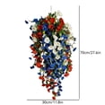 Artificial Hanging Flowers Red White Blue Patriotic Color Design UV ...