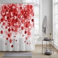 Abstract Shower Curtain for Bathroom, Red Gradient Watercolors Ink ...